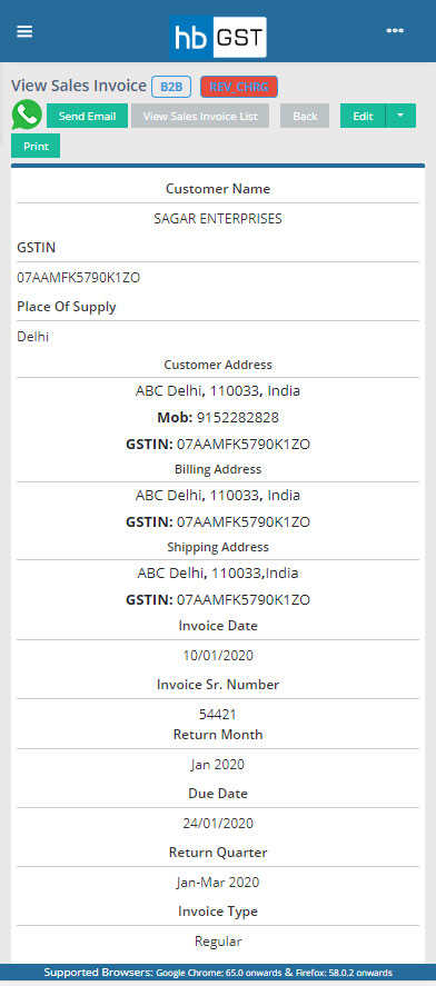 HostBooks GST Mobile app for iOS and Android Devices in 2023