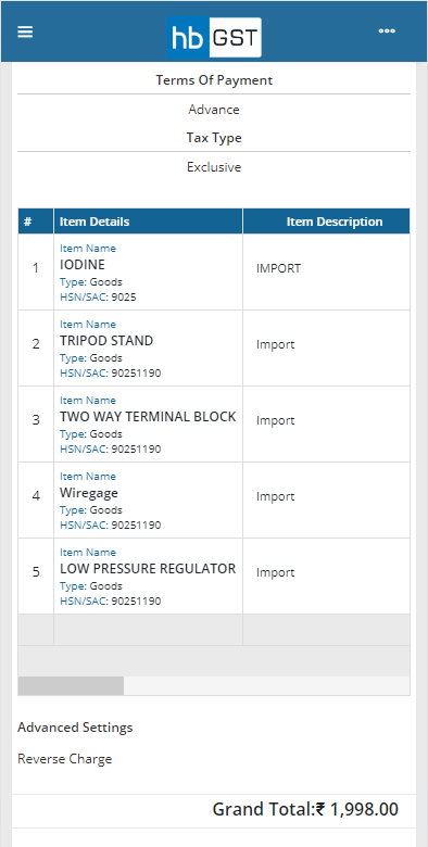 HostBooks GST Mobile app for iOS and Android Devices in 2022